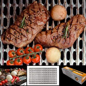 Shiny Innovations - Food Grade Aluminum Disposable Grill Grate Liners, Pack of 12 Grill Toppers/Liners (12 x 20 Inch)