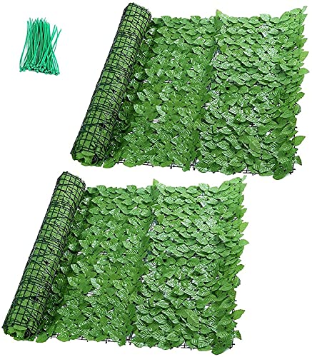 Expandable Faux Privacy Fence Artificial Ivy Privacy Fence Screen | Hedges Fence Lattice Panels Roll Wall Landscaping for Privacy Protection Home Balcony Garden (Size : 1×1m)