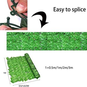 Expandable Faux Privacy Fence Artificial Ivy Privacy Fence Screen | Hedges Fence Lattice Panels Roll Wall Landscaping for Privacy Protection Home Balcony Garden (Size : 1×1m)