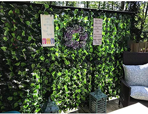 HACSYP Expandable Faux Privacy Fence Artificial Ivy Privacy Fence Screen | Artificial Green Leaf Plant Fence 40X118 Inch Wall Fence Panel | Terrace Garden Wedding Outdoor Decoration