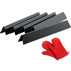 weber 7621 flavorizer bar set 300 series grills gray bundle with deco essentials pair of red heat resistant oven mitt