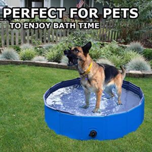 VaygWay Foldable Dog Pet Pool – Portable Swimming Pool Dogs Cats Pets–Collapsible Bathing Tub and Kiddie Pool – Collapsible Pool for Dogs Cats and Kids