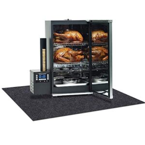 Electric Smoker Mat，Premium Oven Protective Mat—Protects wooden floors and outdoor terraces,Absorbent Material-Contains Smoker Splatter，Anti-Slip and Waterproof Backing，Washable (36" x 36")