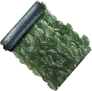 hacsyp expandable faux privacy fence artificial ivy privacy fence screen | garden privacy & protective leaves filter roll privacy fence for outdoor garden balcony backyard