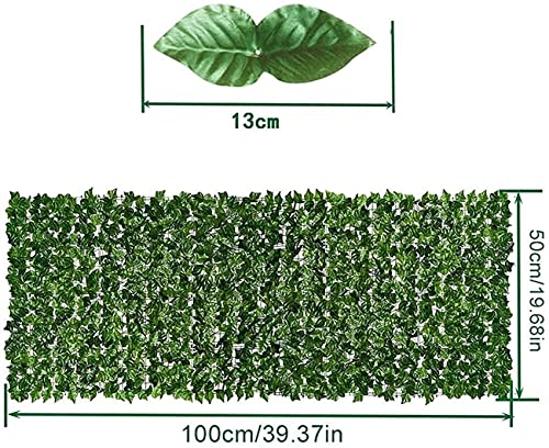 HACSYP Expandable Faux Privacy Fence Artificial Ivy Privacy Fence Screen | Garden Privacy & Protective Leaves Filter Roll Privacy Fence for Outdoor Garden Balcony Backyard