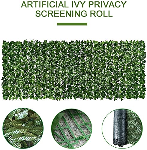 HACSYP Expandable Faux Privacy Fence Artificial Ivy Privacy Fence Screen | Garden Privacy & Protective Leaves Filter Roll Privacy Fence for Outdoor Garden Balcony Backyard