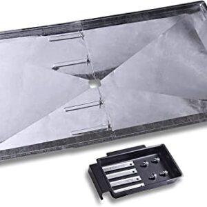 Quickflame Replacement Grease Tray Set for BBQ Grill Models from Nexgrill, Dyna Glo, Weber, Kenmore, Backyard Grill, BHG, Uniflame and Others (30 to 33 inches Wide)