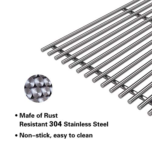 Htanch SG637(2-Pack) 17.5" Stainless Steel Cooking Grates Grid Replacement for Weber Spirit 200,E-210 (2013-2016), E-220, S-210 (2013-2016), S-220 Series Gas Grills for Weber 7637