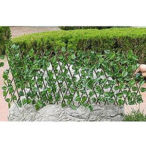 Vieoinas Expandable Faux Privacy Garden Fence, Privacy Screen for Balcony Patio Outdoor Faux Ivy Fencing Panel for Patio Garden Backyard Artificial Hedges Home Decorations (B)