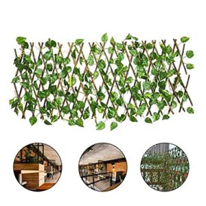 Vieoinas Expandable Faux Privacy Garden Fence, Privacy Screen for Balcony Patio Outdoor Faux Ivy Fencing Panel for Patio Garden Backyard Artificial Hedges Home Decorations (B)