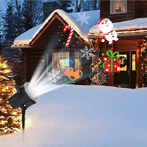 Holiday Projector Lights,Holiday Decorative Lights with 12pc HD Slides Patterns,Waterproof IP65 Outdoor&Indoor for Xmas Halloween Theme Party Decorations,Kid Room Night Light