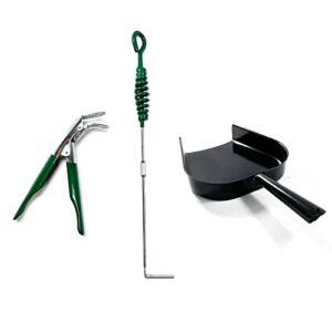 kamaster big green egg ash tool set accessories,ash pan+ash rake+grill grate lifter big green egg parts,kamado grill cleaning tools for big green egg,kamado grill joe,primo and other charcoal grill