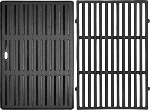 SafBbcue Griddle and Grates for Spirit 300 Series Gas Grills Weber Spirit E310 Grill Parts 7638 Enameled Cast Iron