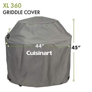 Cuisinart CGG-999 30-Inch Round Flat Top Surface 360° XL Griddle Outdoor Cooking Station & CGWM-057 XL 360° Griddle Cover,Grey