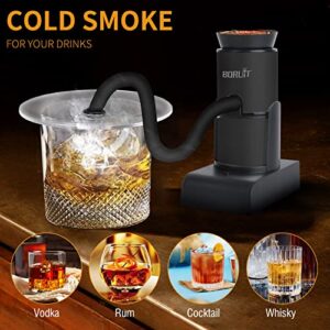 Portable Smoking Gun Wood Smoke infuser Kit, Handheld Cocktail Smoker, Kitchen Food Smoker for Meat Drinks Cheese BBQ Pizza Salmon Sous Vide, Wood Chips Included