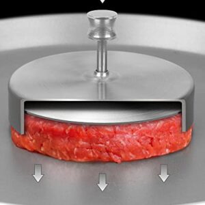 Burger Press - Hamburger Patty Maker, 3.6"/9.5cm Stainless Steel Pie Press Mold.