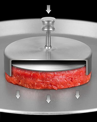 Burger Press - Hamburger Patty Maker, 3.6"/9.5cm Stainless Steel Pie Press Mold.