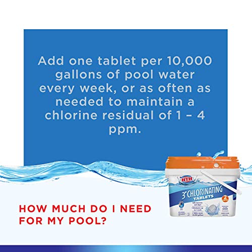 HTH 42030 3-inch Chlorinating Tablets Swimming Pool Chlorine, 37.5 lbs