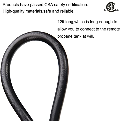 12FT mr.heater F273077 Propane Hose and Regulator Assembly,Connects Low Pressure Protable Propane Appliances to 20lb Cylinder with Restricted Flow Soft Nose P.O.L.