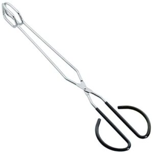 hinmay extra long scissor tongs 16-inch stainless steel barbecue grilling tongs