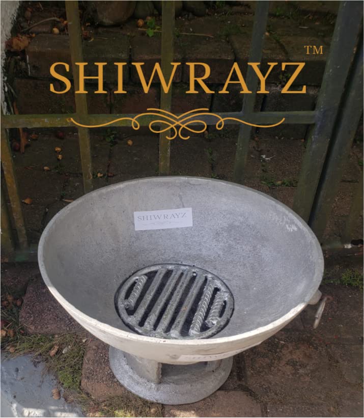 SHIWRAYZ Jamaican Coal Stove- Coal Pot 13" - Charcoal Stove- Charcoal Pot