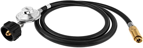 AJinTeby 6 Feet Propane Adapter Regulator and Hose for Blackstone 17 inch and 22 inch Table Top Griddle, QCC1 Low-Pressure Regulator Connect to Propane Tank