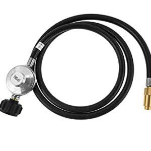 AJinTeby 6 Feet Propane Adapter Regulator and Hose for Blackstone 17 inch and 22 inch Table Top Griddle, QCC1 Low-Pressure Regulator Connect to Propane Tank