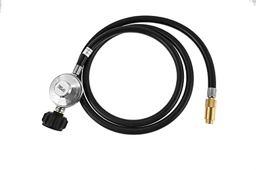 AJinTeby 6 Feet Propane Adapter Regulator and Hose for Blackstone 17 inch and 22 inch Table Top Griddle, QCC1 Low-Pressure Regulator Connect to Propane Tank