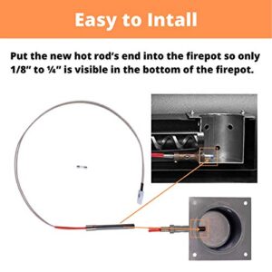 Hot Rod Ignitor Replacement for Pellet Grills - Fire Works Igniter Kit Compatible with Pit Boss 700 700FB 70112 820 820D 820Pro BBQ Grills, Camp Chef Wood Pellet Grills, Traeger Wood Pellet Grills