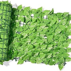 Expandable Faux Privacy Fence Artificial Ivy Leaf Hedge Roll Privacy Screen | Artificial Hedges Fence,Faux Ivy Vine Leaf Decoration UV Fade Protected for Balcony Patio (Size : 1×0.5m)