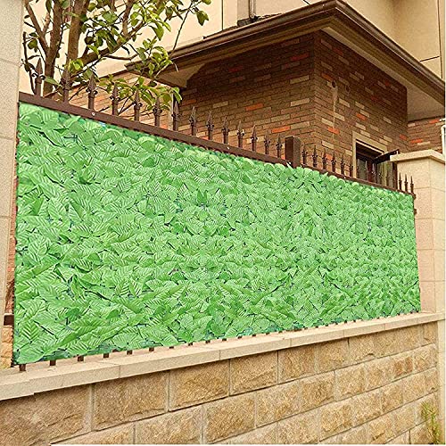 Expandable Faux Privacy Fence Artificial Ivy Leaf Hedge Roll Privacy Screen | Artificial Hedges Fence,Faux Ivy Vine Leaf Decoration UV Fade Protected for Balcony Patio (Size : 1×0.5m)