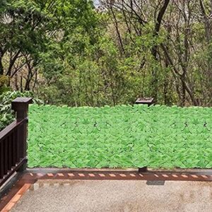 Expandable Faux Privacy Fence Artificial Ivy Leaf Hedge Roll Privacy Screen | Artificial Hedges Fence,Faux Ivy Vine Leaf Decoration UV Fade Protected for Balcony Patio (Size : 1×0.5m)