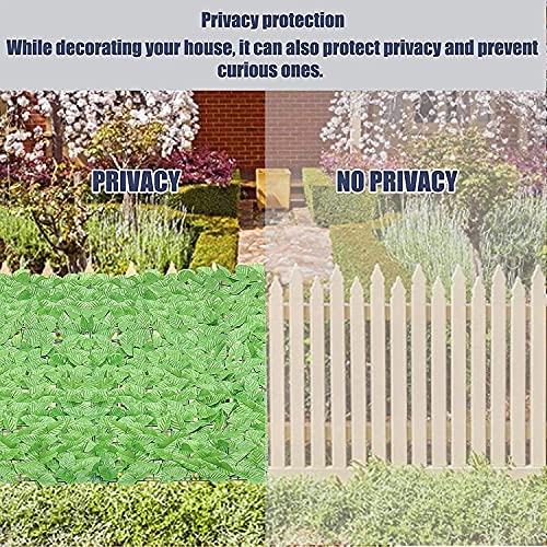 Expandable Faux Privacy Fence Artificial Ivy Leaf Hedge Roll Privacy Screen | Artificial Hedges Fence,Faux Ivy Vine Leaf Decoration UV Fade Protected for Balcony Patio (Size : 1×0.5m)