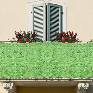 Expandable Faux Privacy Fence Artificial Ivy Leaf Hedge Roll Privacy Screen | Artificial Hedges Fence,Faux Ivy Vine Leaf Decoration UV Fade Protected for Balcony Patio (Size : 1×0.5m)