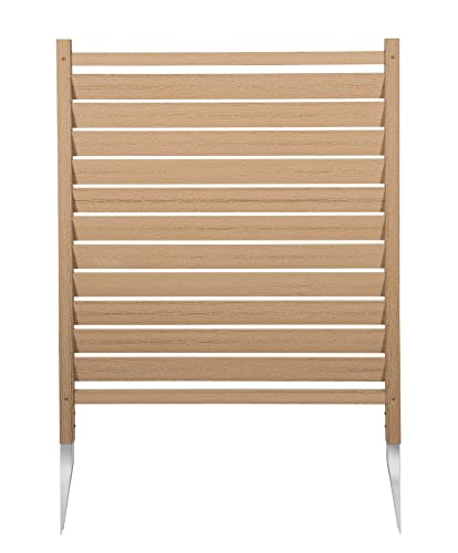 Enclo Privacy Screens EC18011 4ft H x 3ft W Waverly Outdoor Privacy Fence Panel Screen No Dig WoodTek Vinyl Louvered Kit (2-Pack), Cedar Color