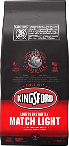 Kingsford 32111 Match Light Charcoal Briquettes, 8 lb, Black