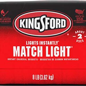 Kingsford 32111 Match Light Charcoal Briquettes, 8 lb, Black