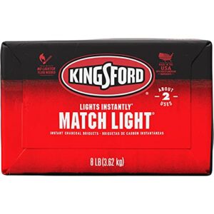 Kingsford 32111 Match Light Charcoal Briquettes, 8 lb, Black