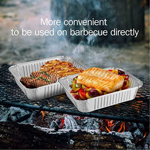 Waytiffer 20Pack Drip Pans Compatible with Weber Grills Spirit Gas Grills, Q Grills, Genesis and Genesis II LX 200 300 Series,Disposable Aluminum Foil BBQ Grease Trays, 8.5 x 6 Inch