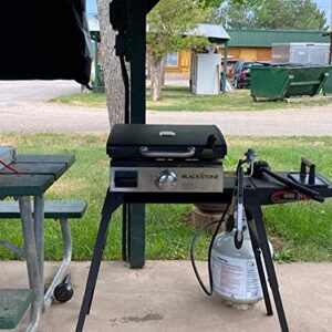 Hinged Griddle Hard Cover Hood with Thermometer for Blackstone 17" Table Top Griddle, 5010 Grill Lid for Blackstone Griddle Accessories 17 inch, Blackstone 17 inch Griddle Cover Hood, Heavy Duty,Black