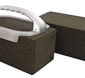 Kitchens Grill Brick Holder and Two Grill Bricks - Cleans Griddles and Grills