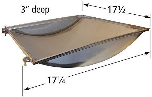 Votenli S9952A(1-Pack) 17.25x17.5 inch Stainless Steel Heat Plate Replacement for Gas Grill Models Charbroil 463250211, 463250212, 463251413, 466251413 and T-36D