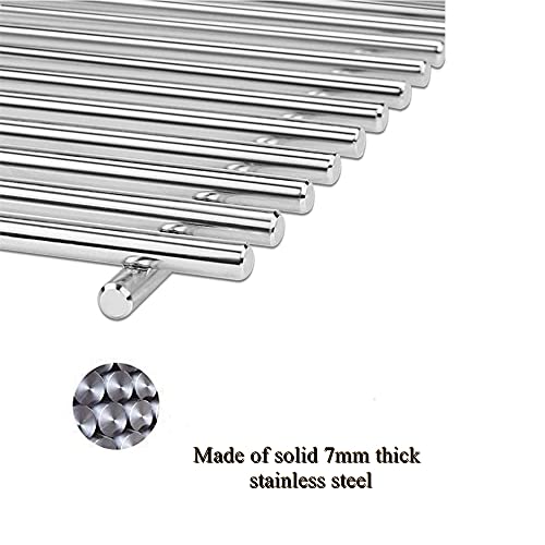 KEESHA 7528 Stainless Steel Grill Grates Cooking Grate for Weber Genesis E310 E320 E330 S310 S320 S330 EP310 EP320 EP330 Grills 19.5 x 12.9 inches - 2 Pack