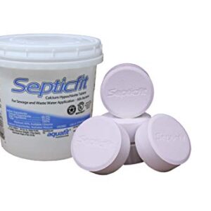 Septicfit Septic Chlorine Tablet - 12 Pail Value Pack - 6 Tablet Pails - 24.6 lbs - NOT for USE in Swimming Pools