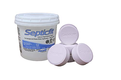 Septicfit Septic Chlorine Tablet - 12 Pail Value Pack - 6 Tablet Pails - 24.6 lbs - NOT for USE in Swimming Pools