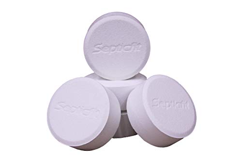 Septicfit Septic Chlorine Tablet - 12 Pail Value Pack - 6 Tablet Pails - 24.6 lbs - NOT for USE in Swimming Pools