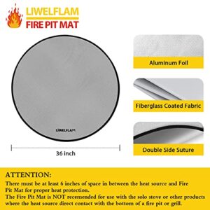 LIWELFLAM Grill Mats for Outdoor Grill 36 inches, Bbq Grill Mat, Grill Mats for Outdoor Grill Deck Protector, Grill Matt, Bbq Mat for Under Bbq