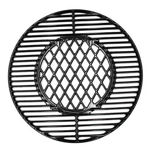 Hongso 8835 21.5 Inch Non-Stick Polished Porcelain Coated Grill Grates for Weber Original Kettle Premium 22 Inch Charcoal Grill, 22" Weber Performer Premium, Deluxe Charcoal Grill, 22'' Smokers