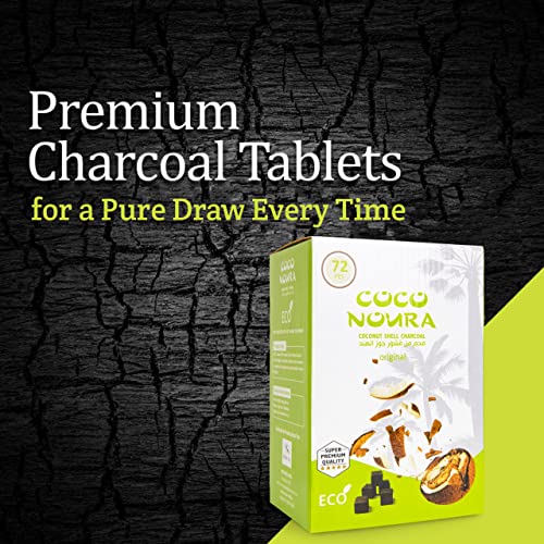 New! Bigger Cubes! 25x25x25-Coco Noura Coconut Shell charcoal-100% Natural charcoal-72pcs