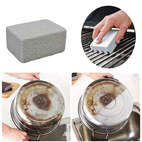 Kelfuoya Grill Cleaning Bricks Ecological Barbecue Cleaning Blocks Grill Stones De-Scaling Grill Cleaning Bricks Magic Stones Griddle Cleaning Blocks,10 Pack